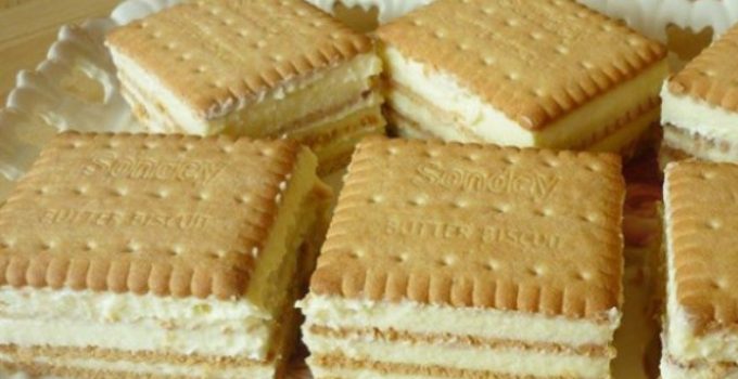 Kekskuchen mit Vanillecreme – 1k Rezepte